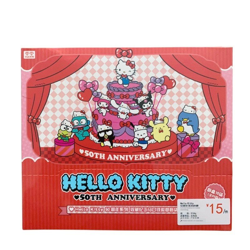 MINISO Hello Kitty 50-летие коллекционный металлический значок пин блайнд бокс набор 10 шт
