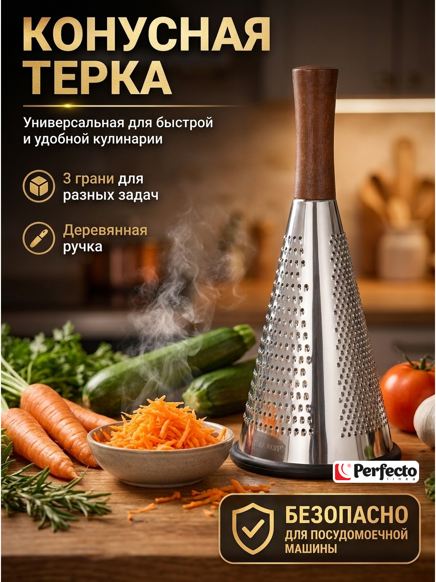 Терка ручная 3-сторонняя PERFECTO LINEA Handy Plus (21-682400)