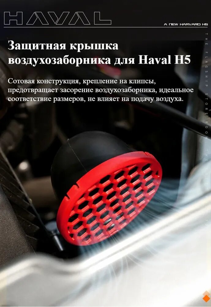 Защитная_сетка_воздухозаборника двигателя Haval H5 2023-2025, фильтр против мышей и пыли