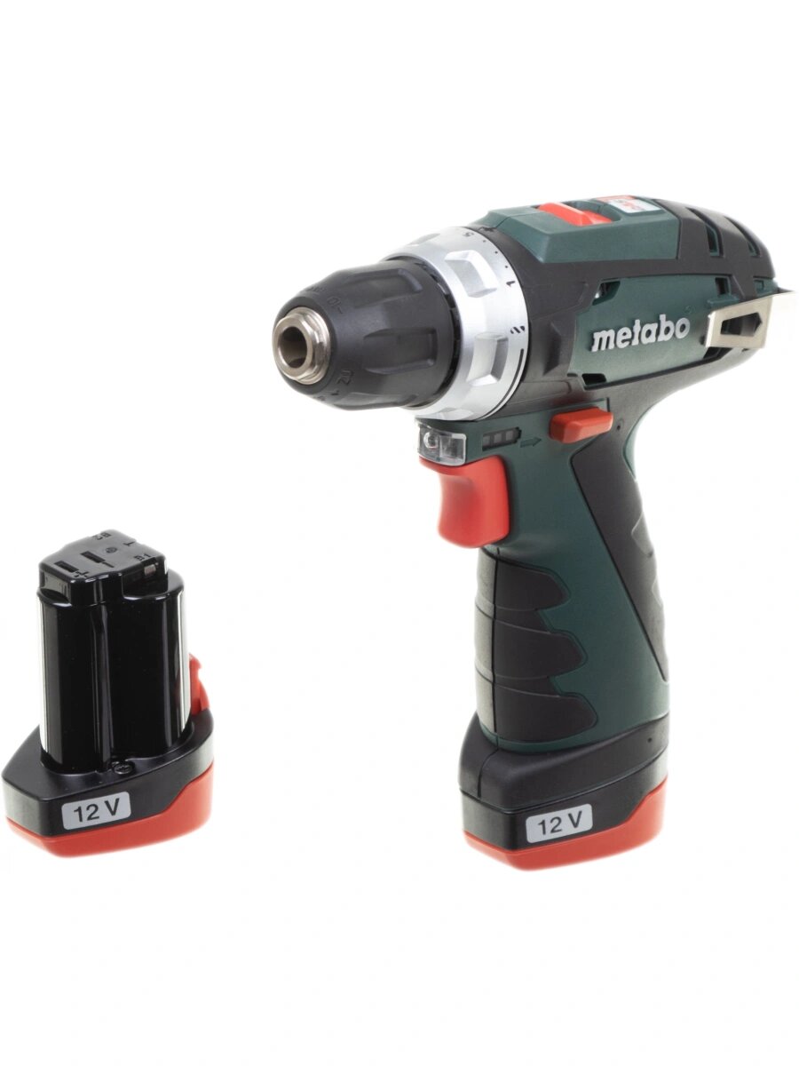 Дрель-шуруповерт Metabo PowerMaxx BS 34Н*м 2Ач АКБ ЗУ черный/зеленый