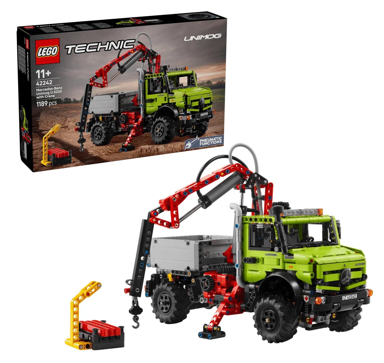 Конструктор LEGO Technic Mercedes-Benz Unimog U 5023 42242, 1189 деталей, от 11 лет