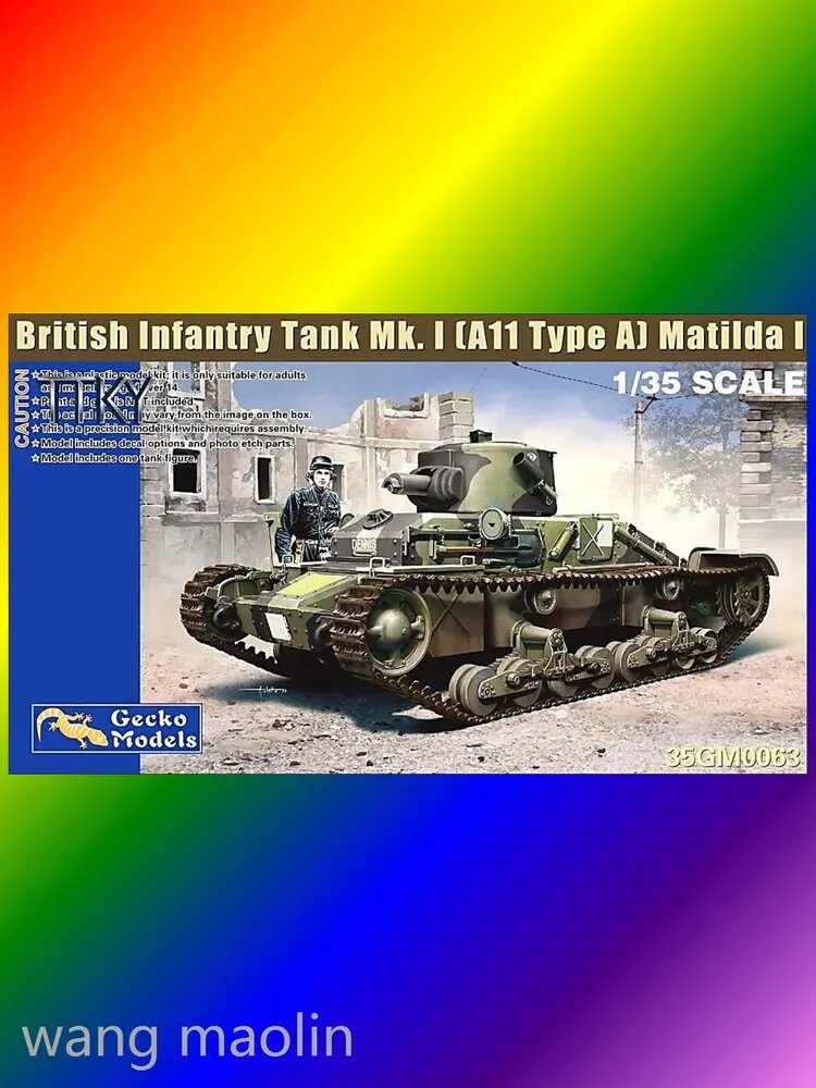 Gecko 35GM0063 Британский пехотный танк Mk. I (A11 Тип I) Матильда I Военная модель