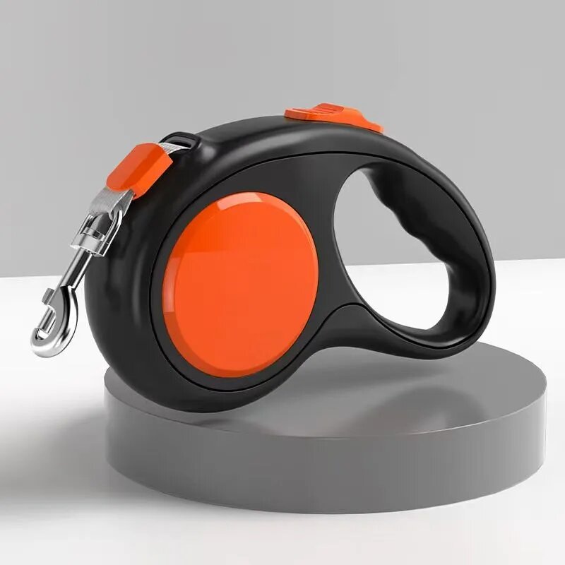 Рулетка Flexi New Neon S 5м до 15кг, оранжевый неон, поводок для мелких собак и кошек