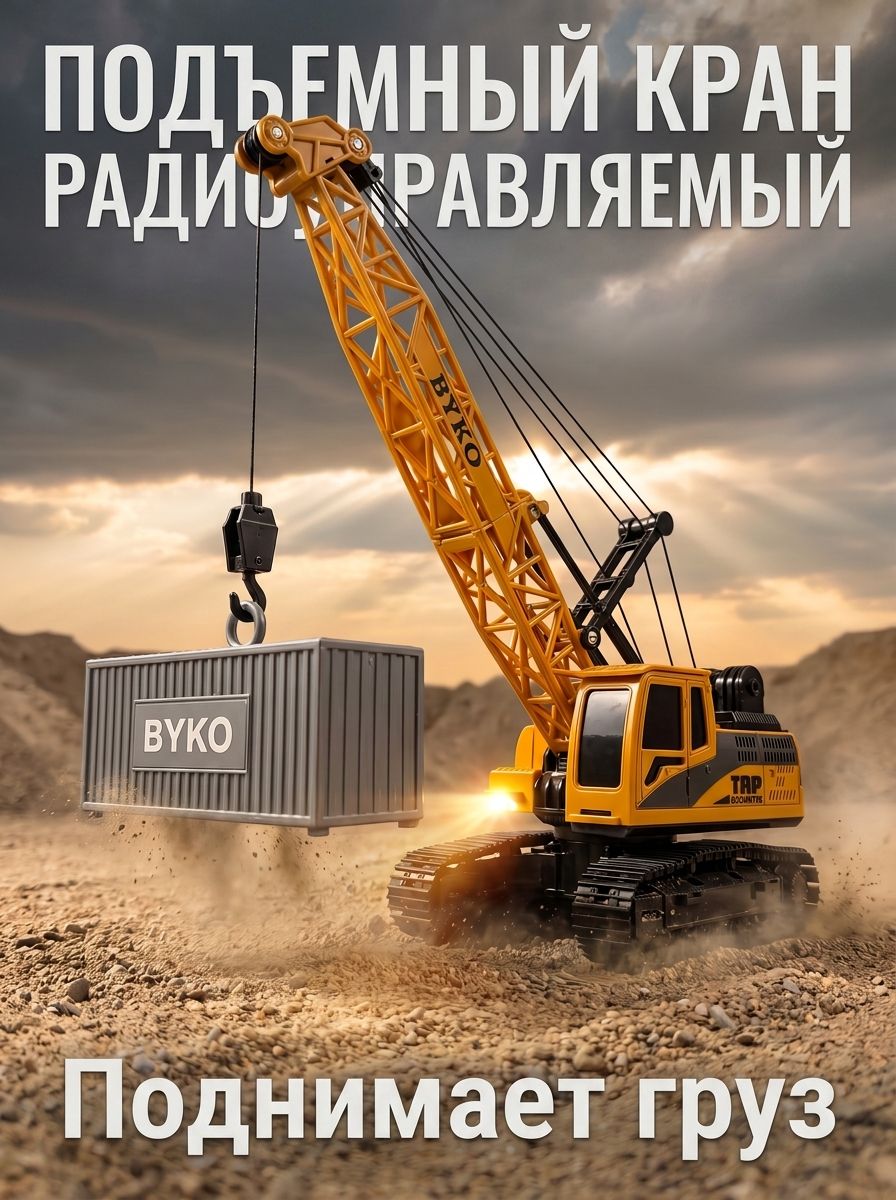 Подъемный кран на пульте управления