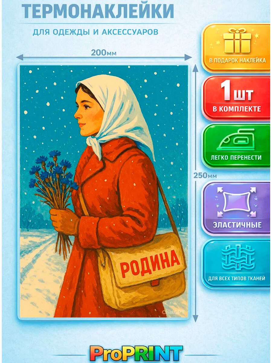 Термонаклейка на одежду русский стиль