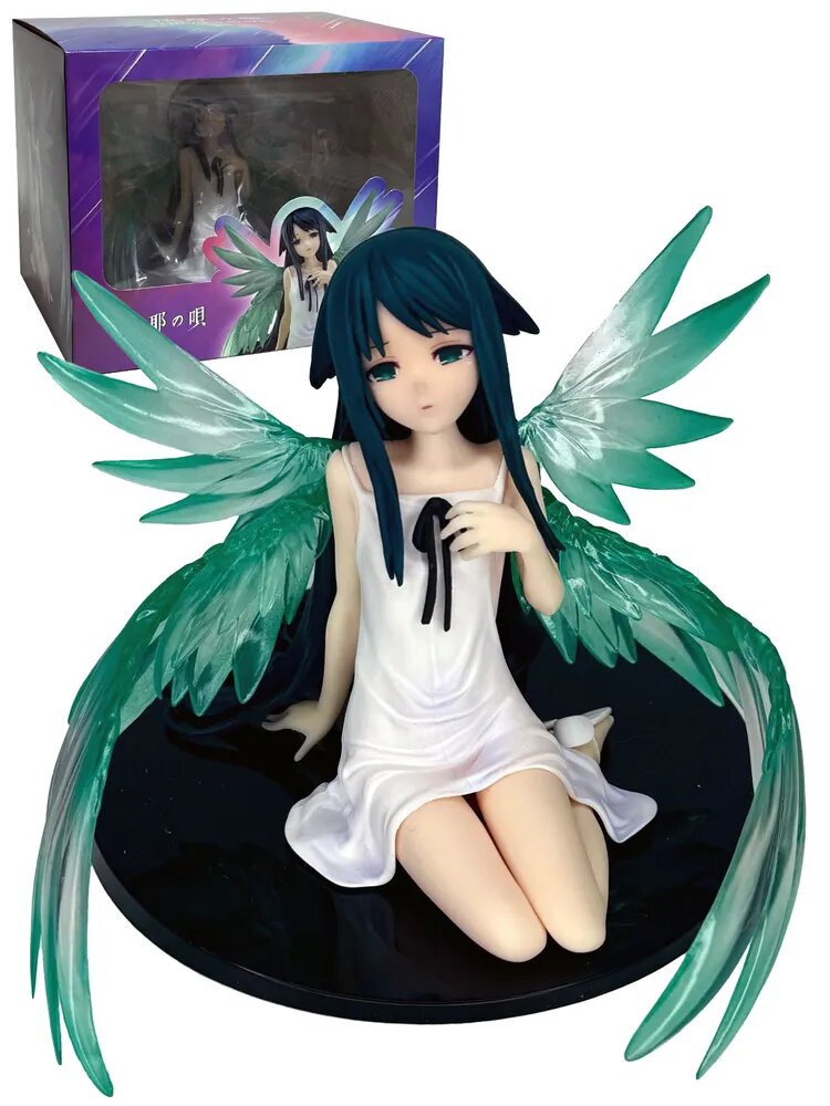 Аниме фигурка Сайя Saya no Uta 11 см, коллекционная фигурка с крыльями и подставкой