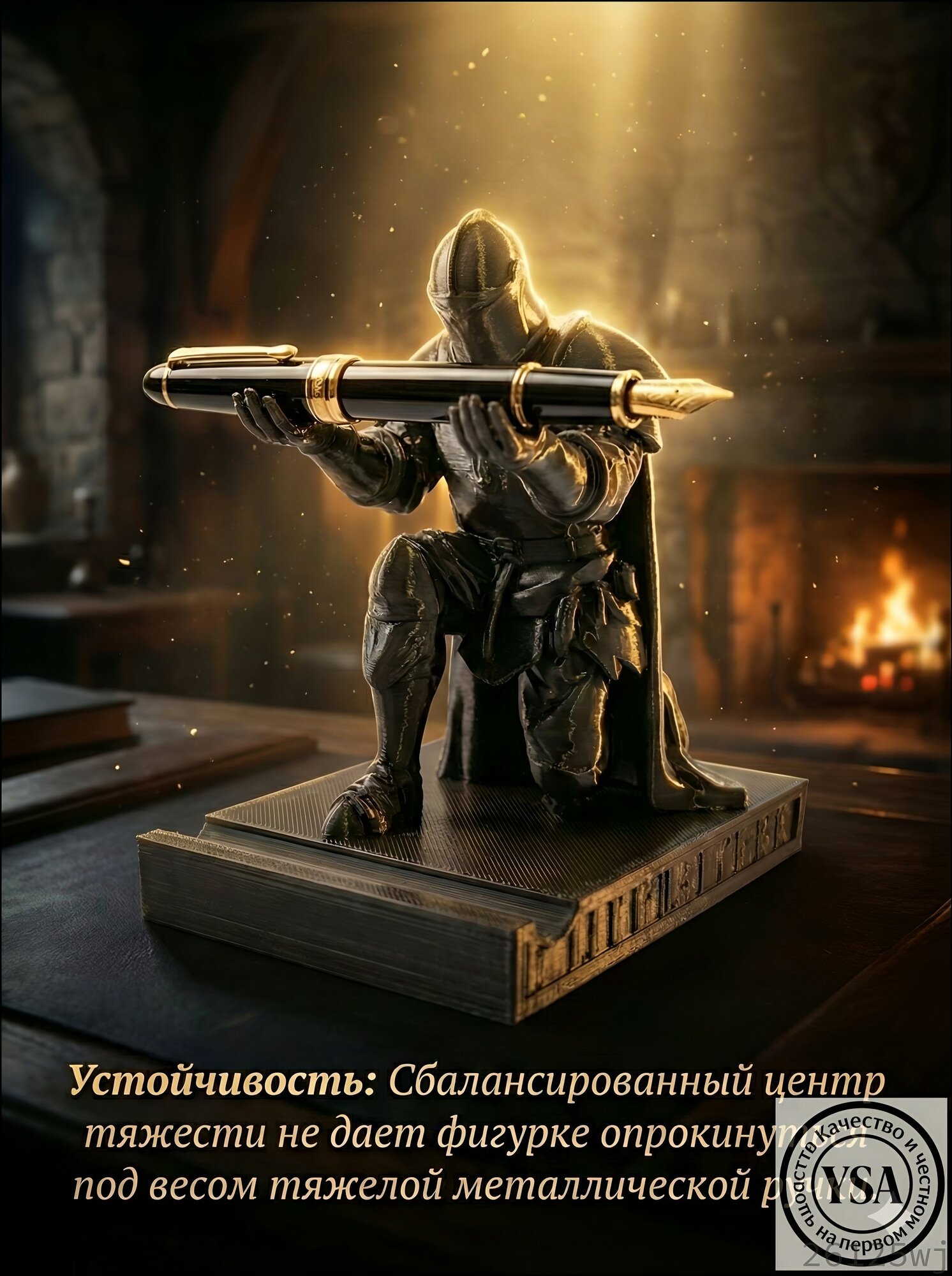 Подставка для ручки Рыцарь для ручки декоративная подставка