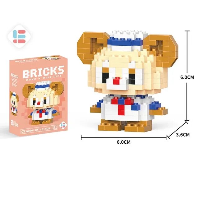 Конструкторы 52TOYS Санрио Куроми, Хеллоу Китти, Дисней Микки Маус