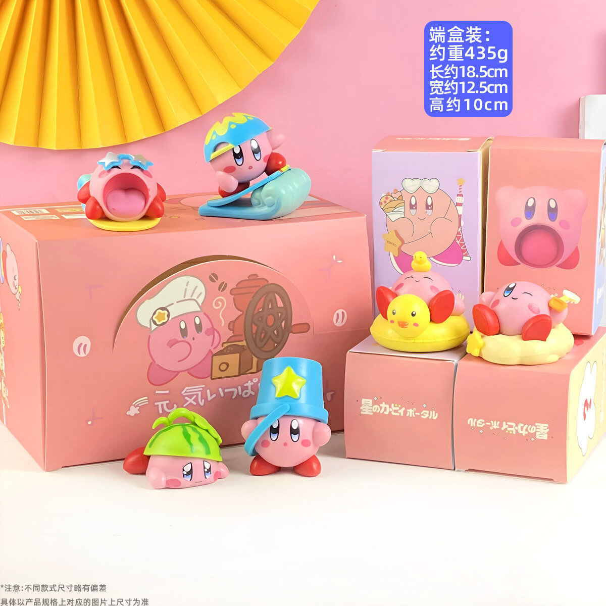 6 фигурок Кирби в закрытых коробках, милые игрушки покемонов, куклы, гача-автомат с клешней, украшения для торта в виде машинки.