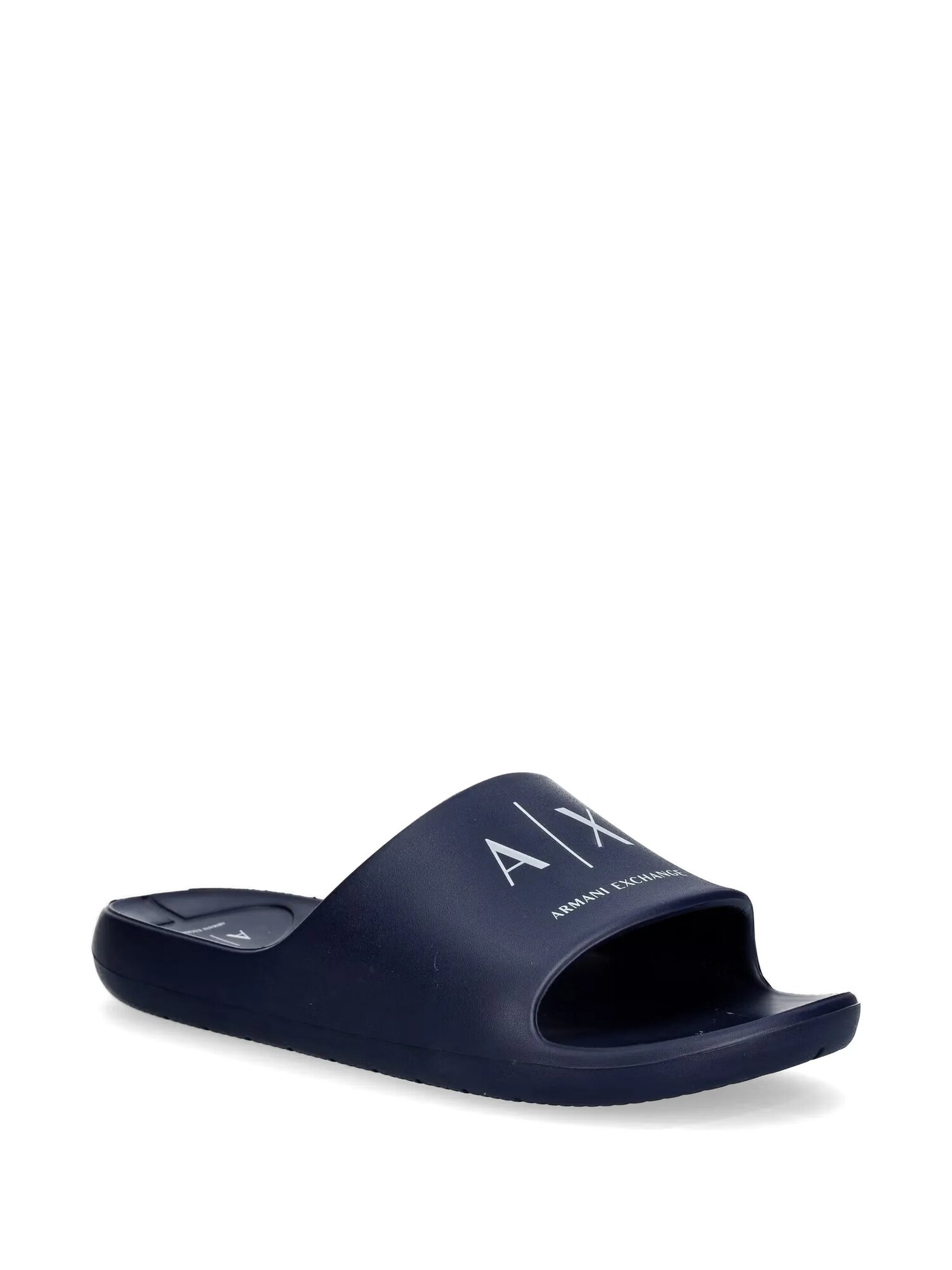 Шлёпанцы Armani Exchange A|X logo-print slides, размер 40, blue — фото 1