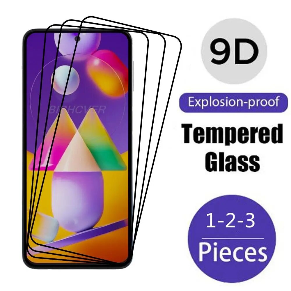 Защитное стекло 3 шт. Black Glass для Samsung Galaxy M21