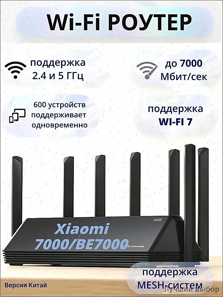Роутер Wi-Fi 7 Сяоми BE7000 CN