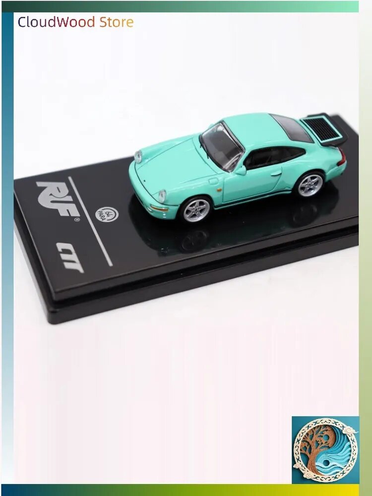 Легкосплавная модель автомобиля/Масштаб 1:64/Porsche 911 RUF CTR1 1987 серебристый