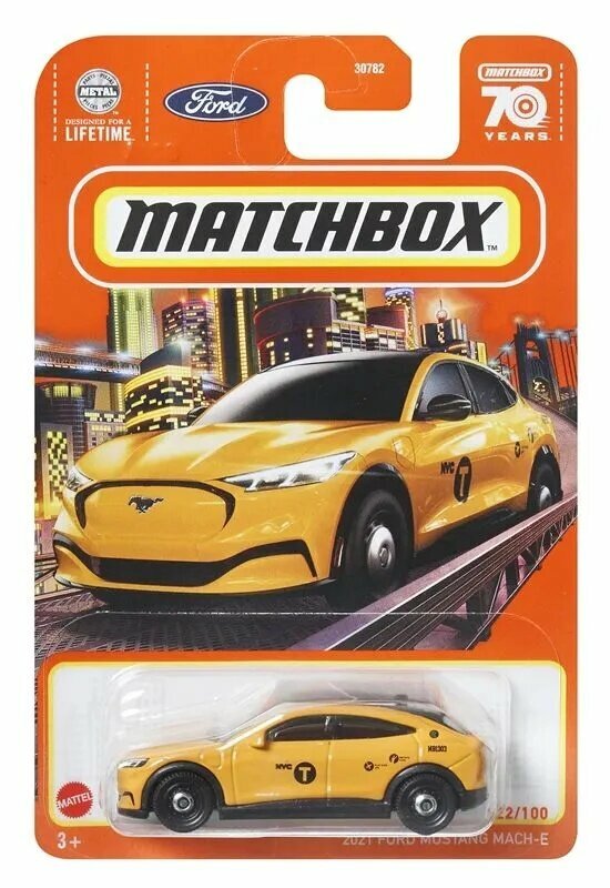 Машинка металлическая модель машины Matchbox 1/64 30782 2021 FORD MUSTANG MACH-E