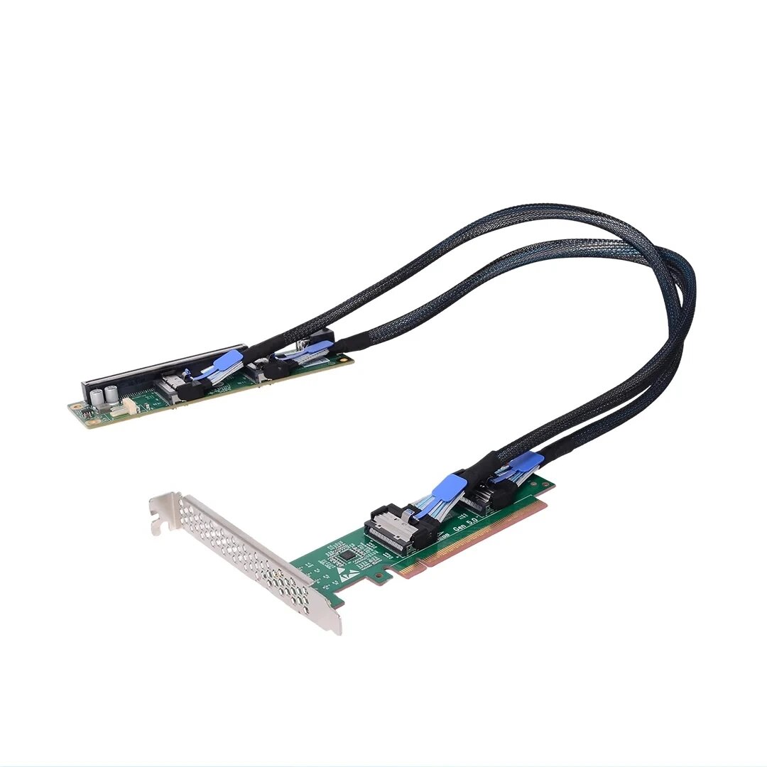 SPEEDIER PCI-E 5.0 Райзер для серверов с двумя MCIO — фото 1