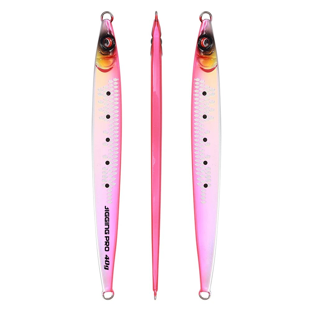 JIGGING PRO Слайдер Сардина приманка для джиггинга 40г 60г 80г 100г 80g, Pink