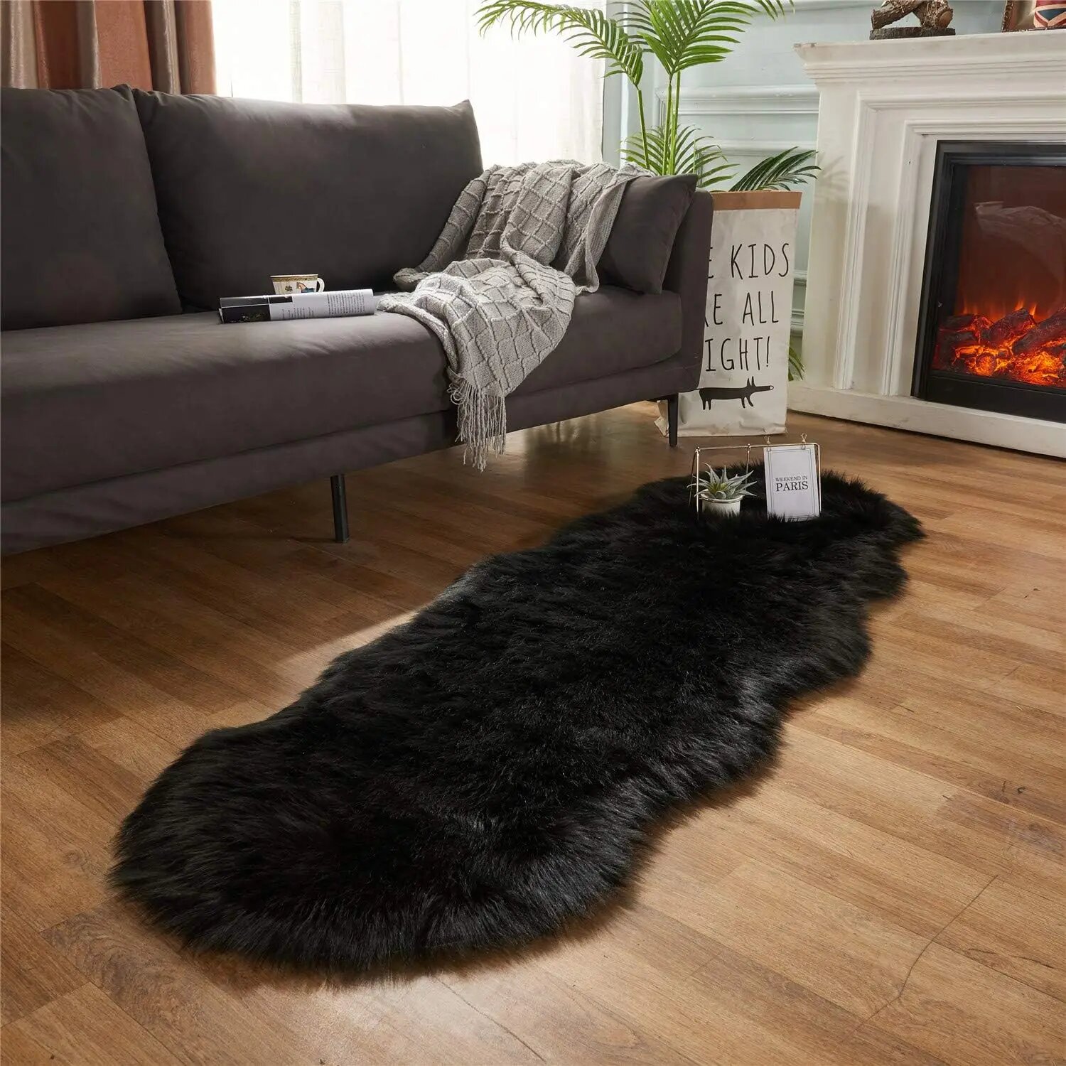 FORSWAN Белый Пушистый Коврик из Полиэстера 60x120cm 1PC, 57099-5
