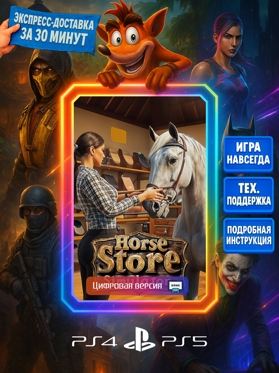 HORSE STORE SIMULATOR PS4/PS5 | Моментальная доставка | Английский язык | Имитация