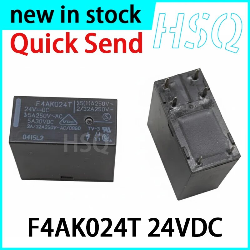 Реле F4AK024T 24VDC 6-контактное 5А