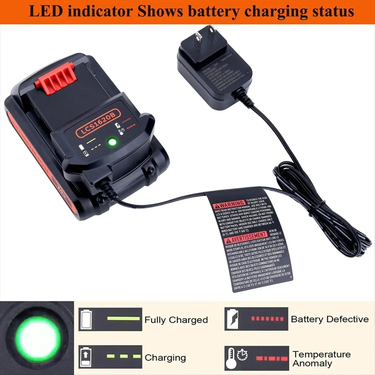 Зарядное устройство HITL 20V MAX для литий-ионных аккумуляторов