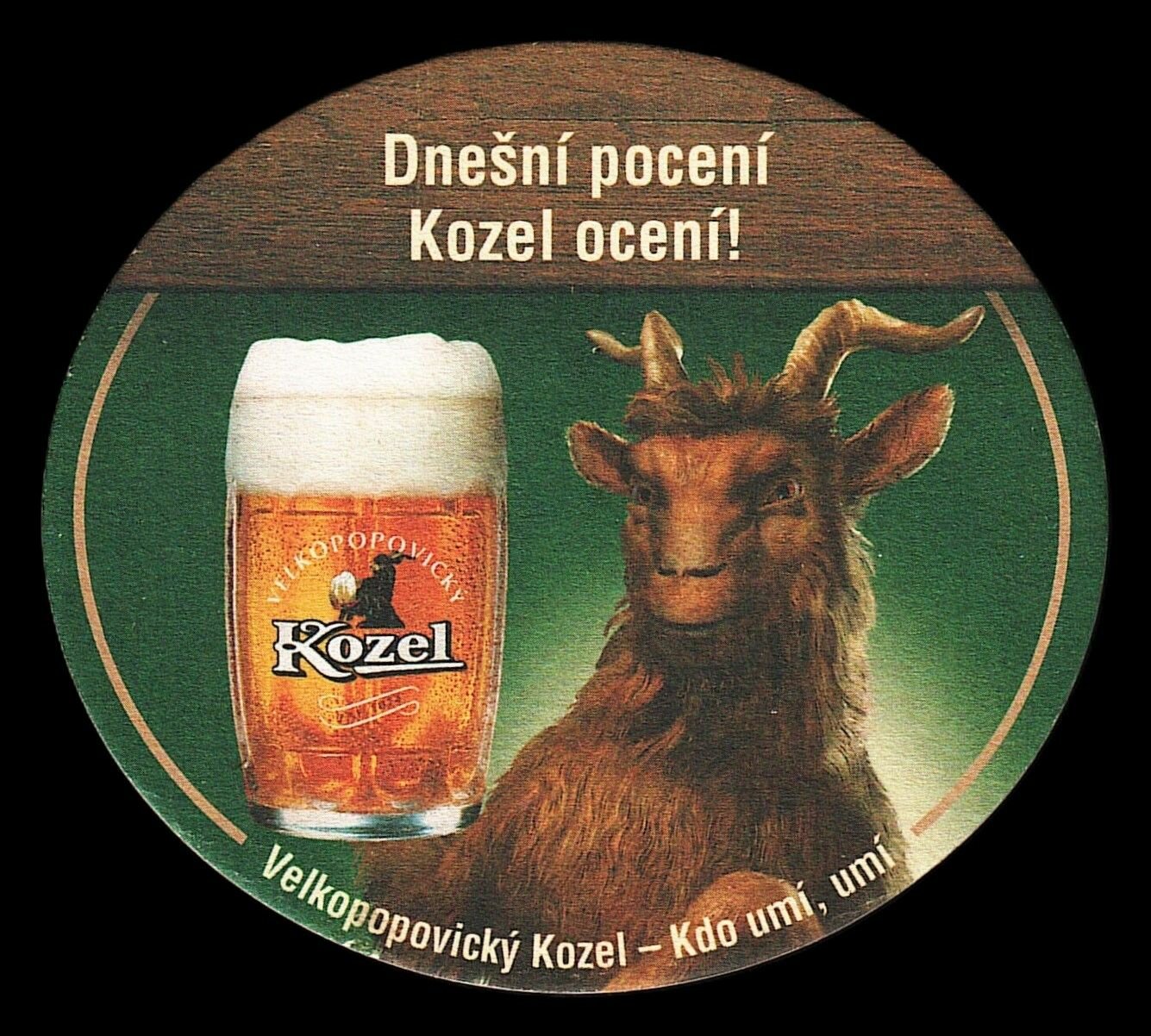 Бирдекель (костер) Чехия Kozel Dnesni poceni Kozel oceni (подставка под пивной бокал)