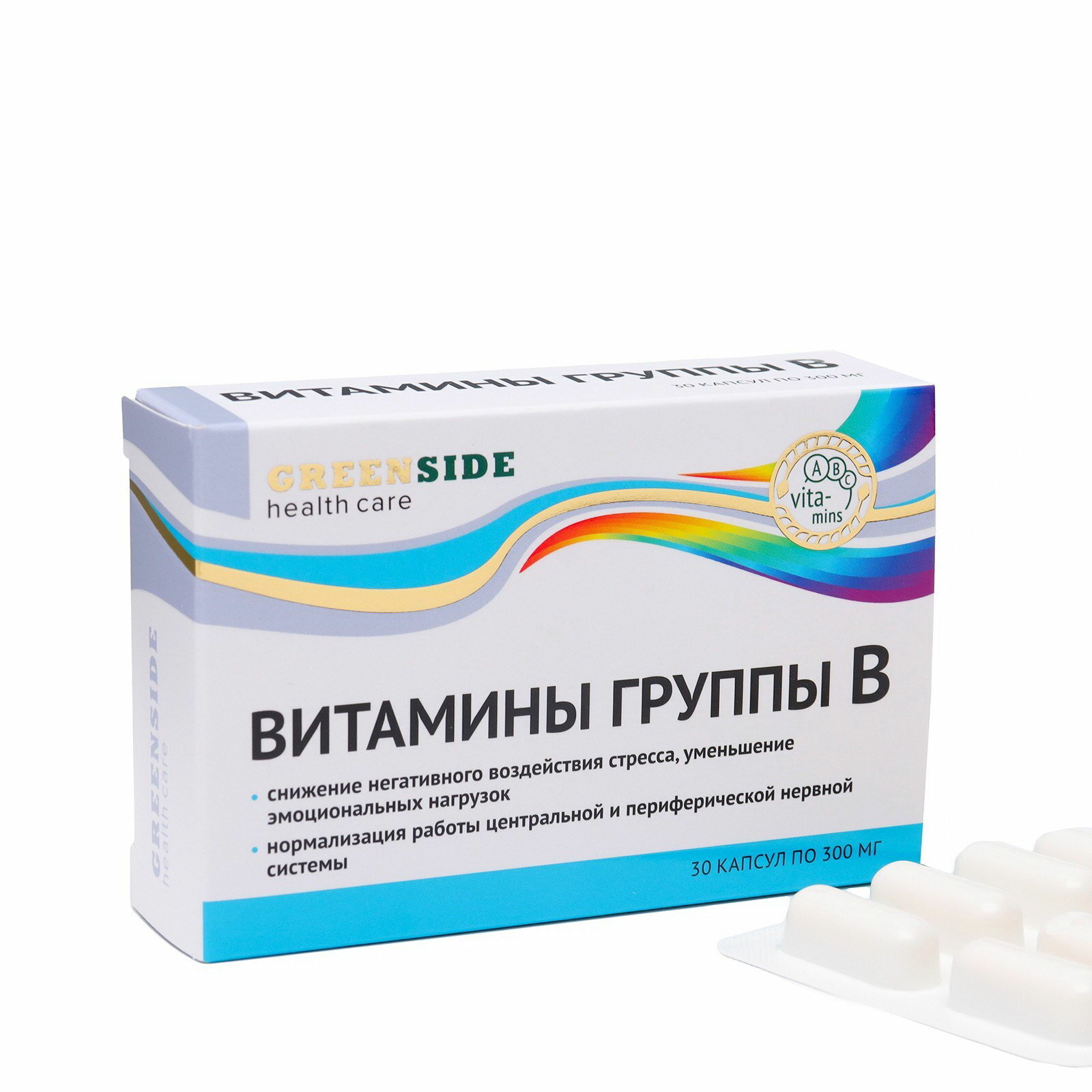 Витамины группы В, 30 капсул, 300 мг, для кого: женский, возраст: для взрослых