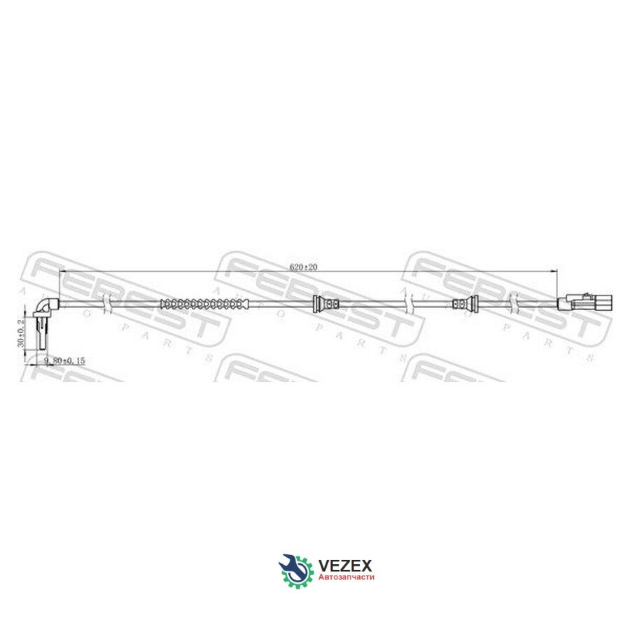 FEBEST 18606-004 датчик ABS передний 18606-004