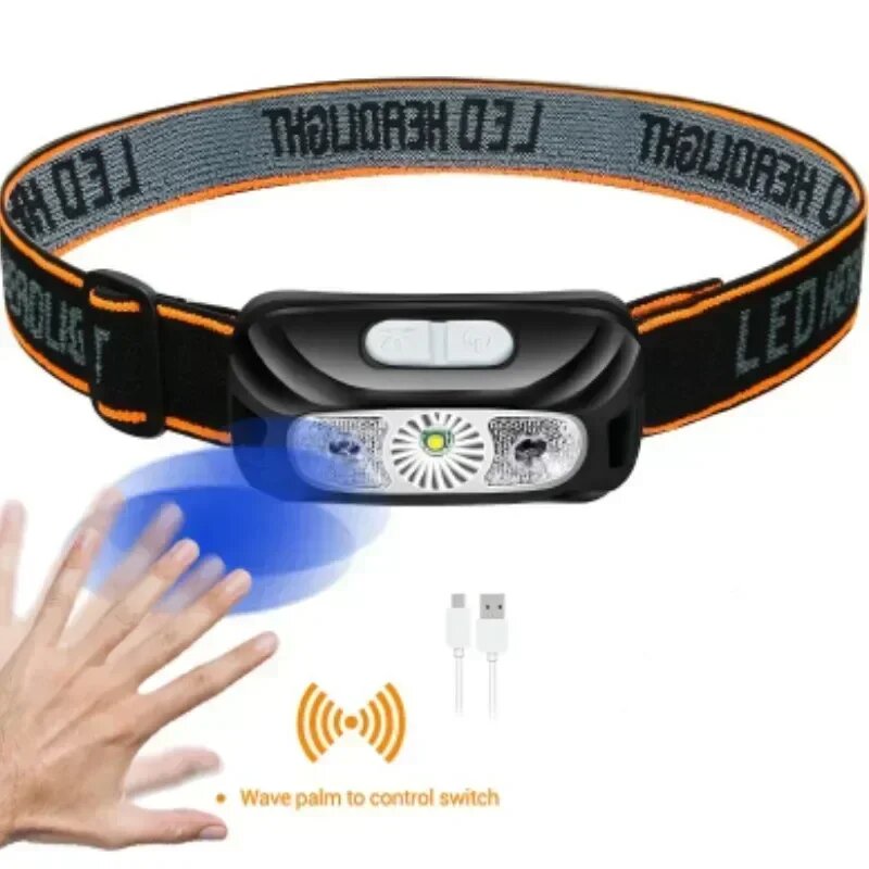SONQIN мини налобный фонарь USB 500 люмен Sensor B