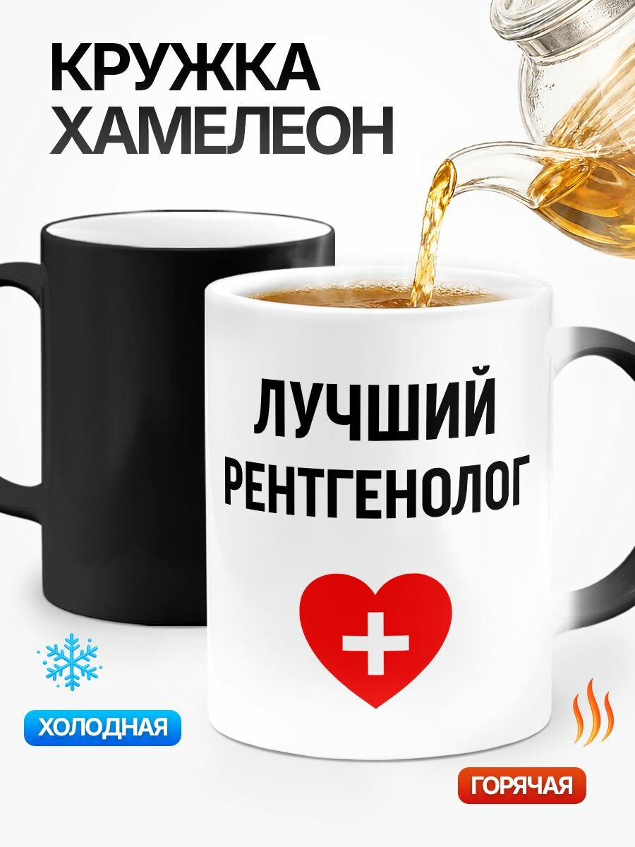 Кружка хамелеон подарок врачу Лучший Рентгенолог