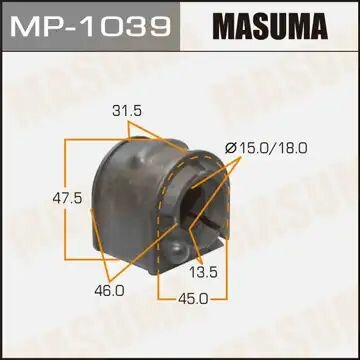 Втулка стабилизатора переднего центр. mazda 3 bk all 03> mp-1039 masuma