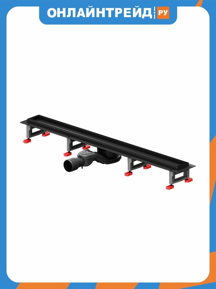 Трап для душа Am.pm W01SC-U11-080-04BM MasterFlow линейный универс затвор Tile 80см цвет черн мат