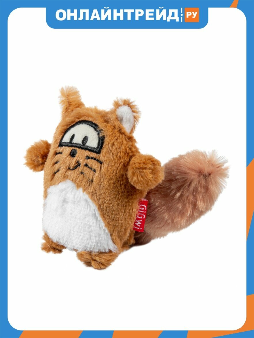 Игрушка для собак Gigwi Dog Toys Лиса с большой пищалкой 9 см.