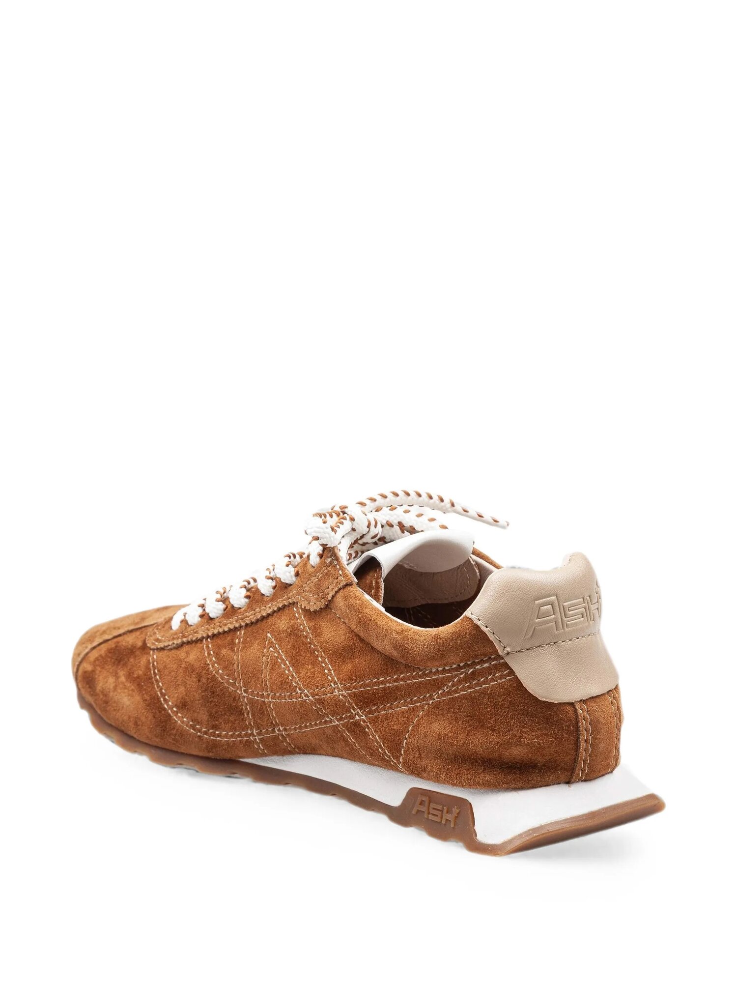 Кроссовки ASH Kill Bill suede contrast-stitching sneakers, размер 40, коричневый/серый/оранжевый — фото 1
