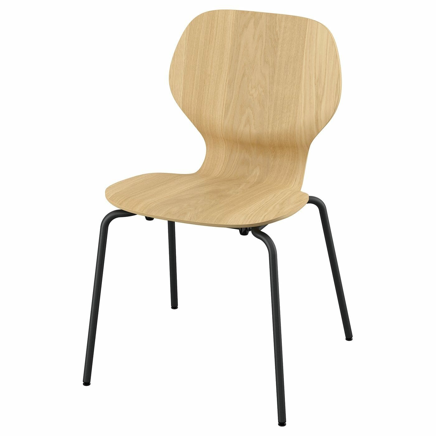 Стул ikea skalsta, черно-серый 096.087.44