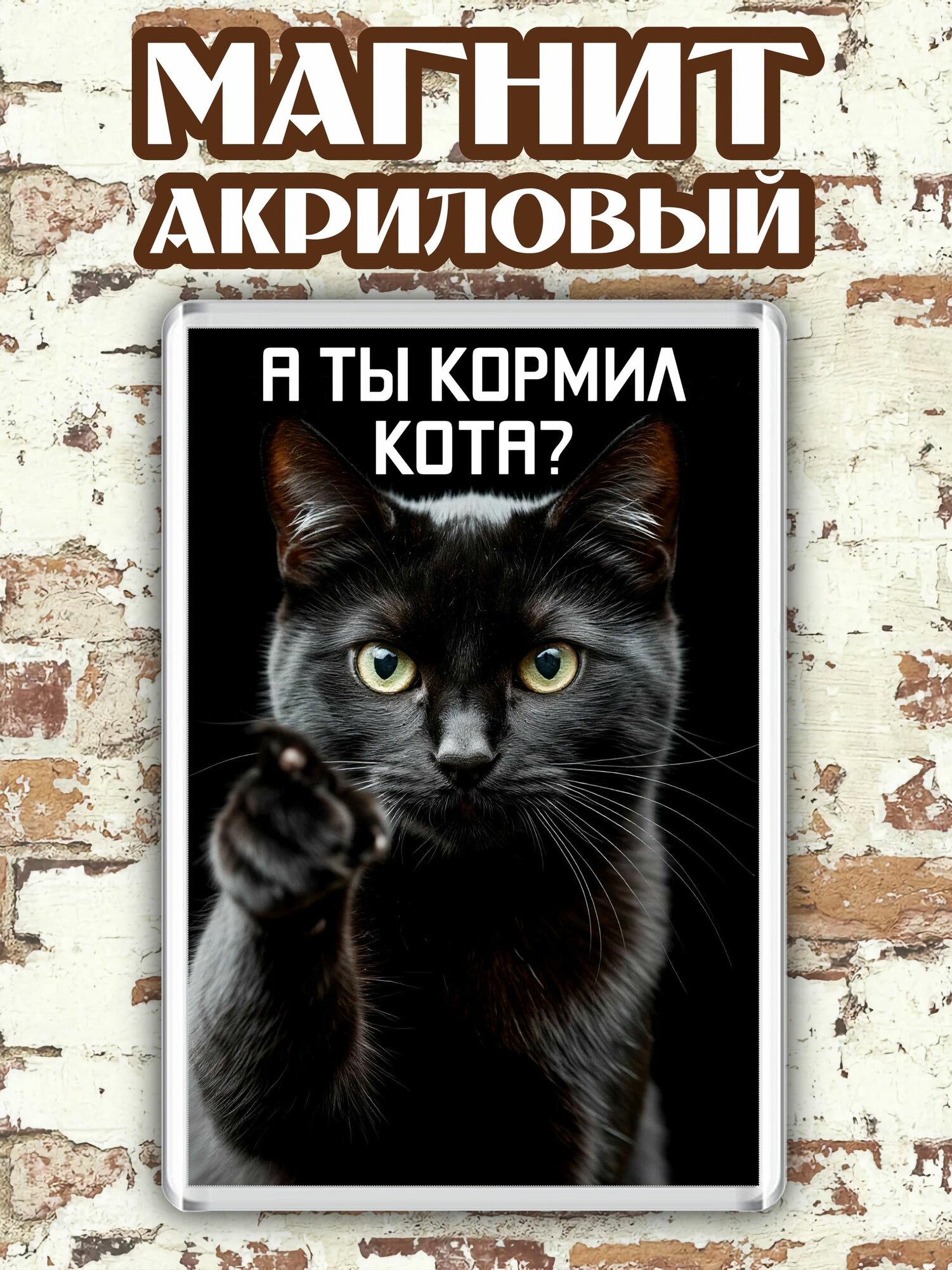 Магнит на холодильник "А ты кормил кота?"