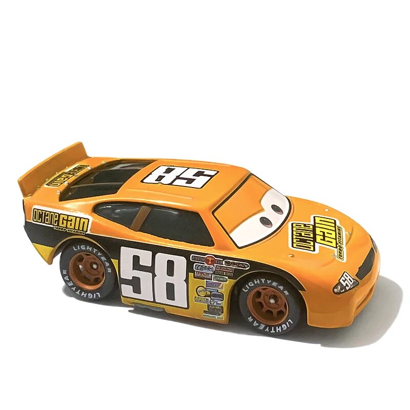 Металлическая машинка Disney Pixar Cars 2 и 3 Молния Маккуин 1:55 TAKARA TOMY Желтый, 17