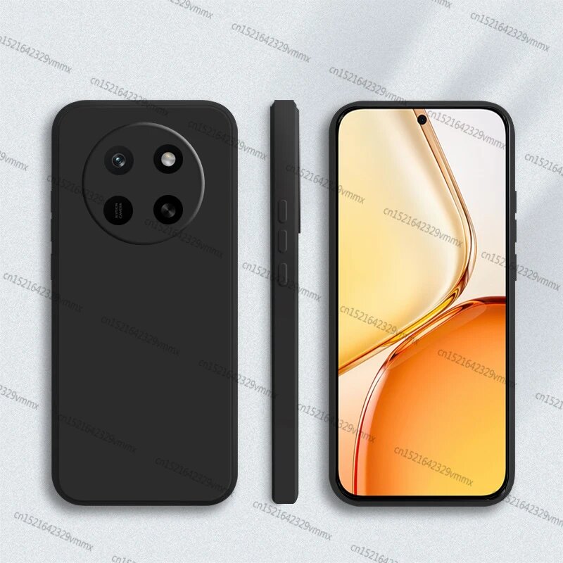 Оригинальный силиконовый чехол для Honor X80 Pro Max, ударопрочная задняя крышка для Черный, Black
