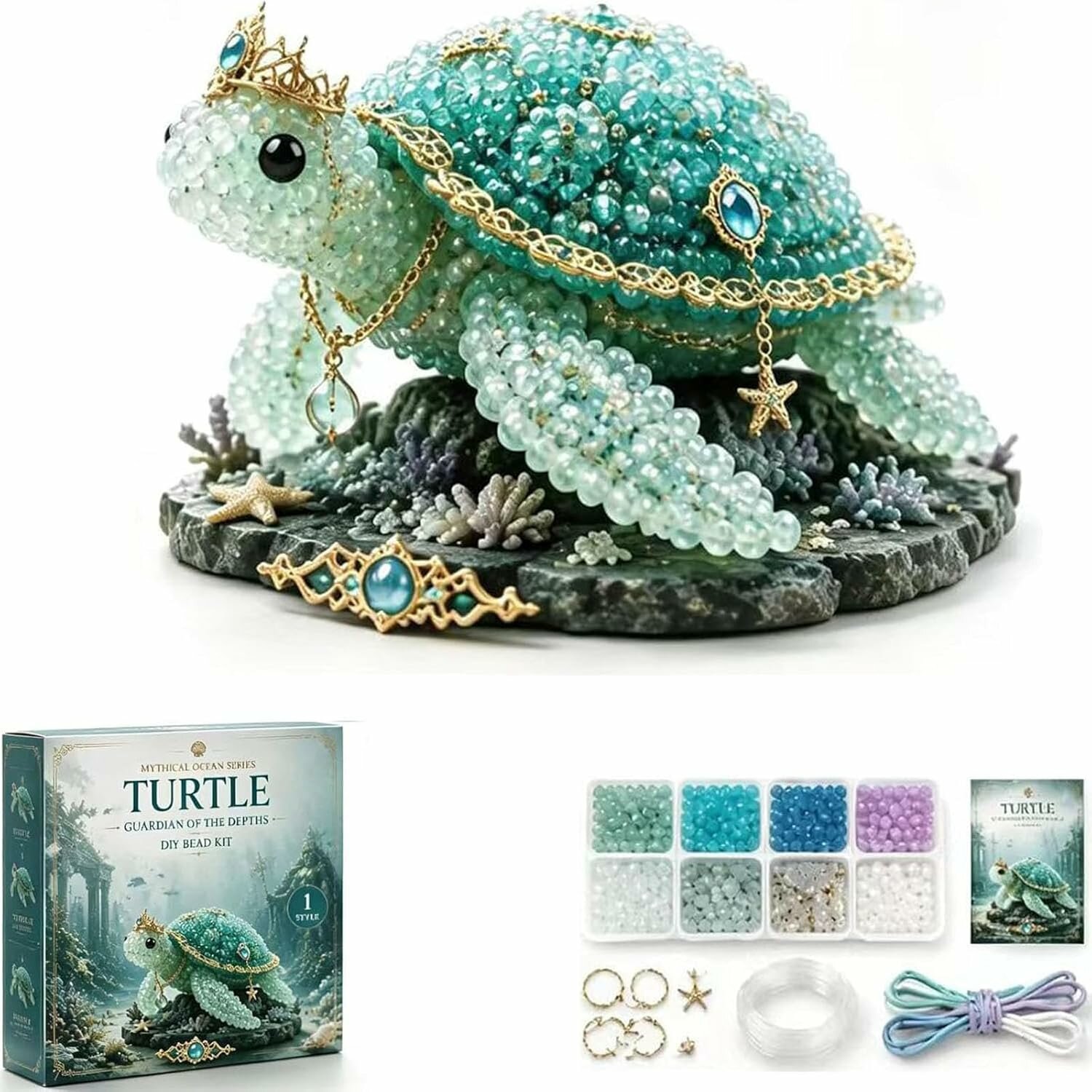 Набор для вышивания бисером Mythical Ocean DIY для начинающих, набор для создания 3D животных из бисера с инструкциями