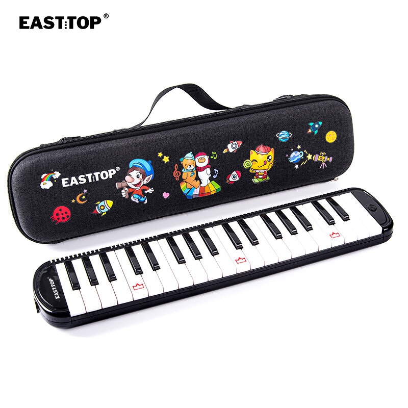EAST TOP T37 37-ключевая мелодика для детей начального уровня музыкальный инструмент в классе черный Цвет：37-ключевая