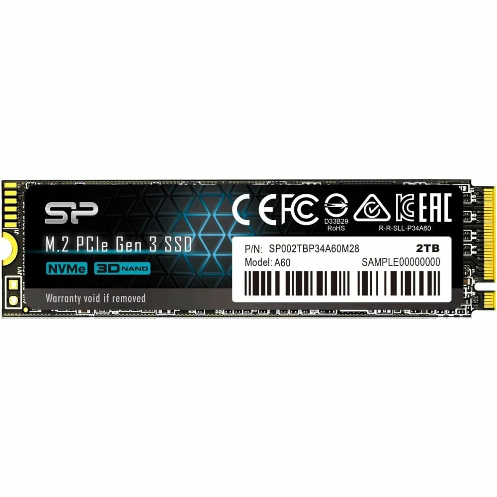 SSD-накопитель Silicon Power SP002TBP34A60M28 2 ТБ M.2 PCI-E 3.0