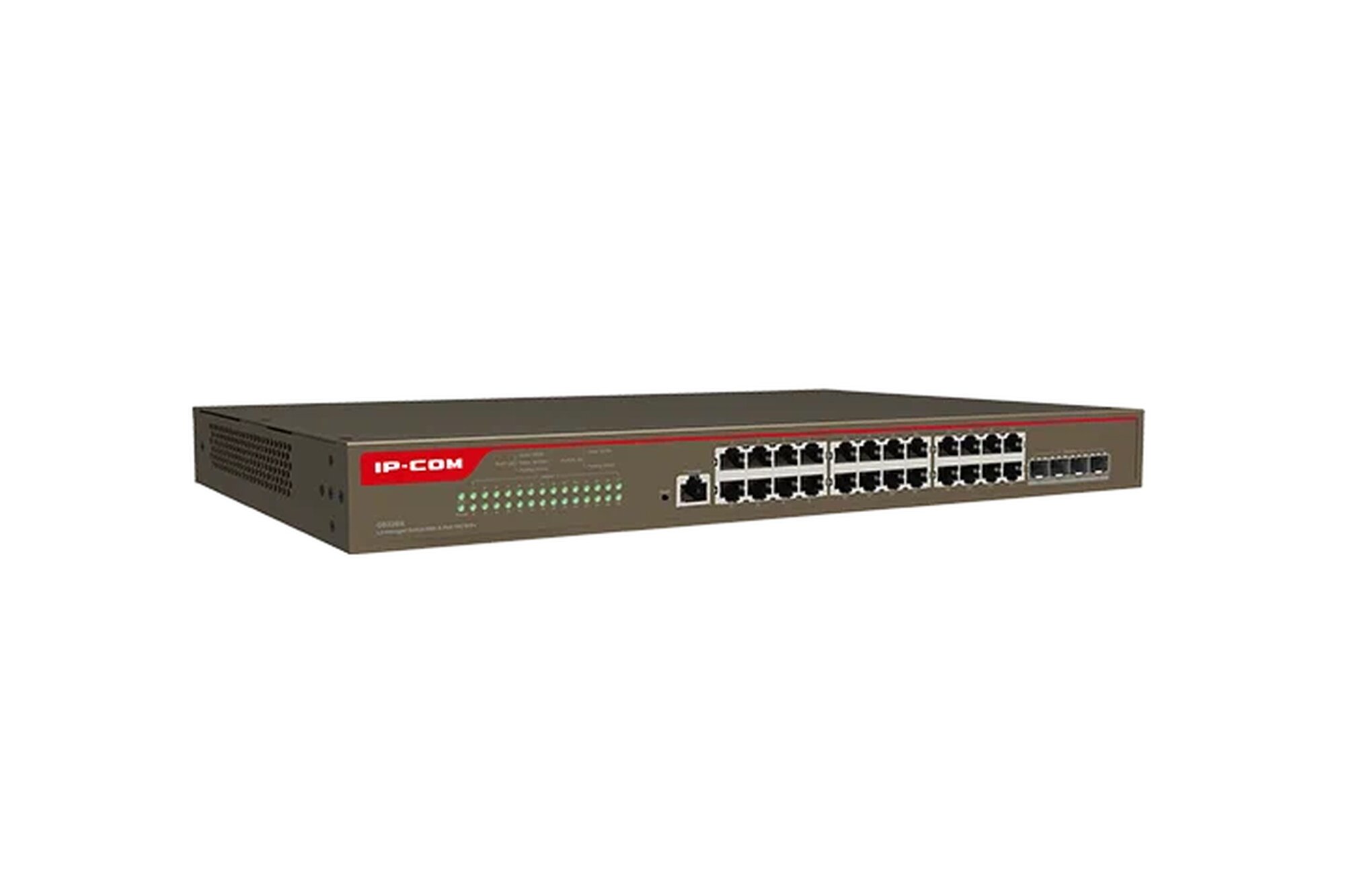 Коммутатор управляемый в стойку, 24*1Gbit RJ45, 4*SFP 10Gbit, console port IP-COM G5328X