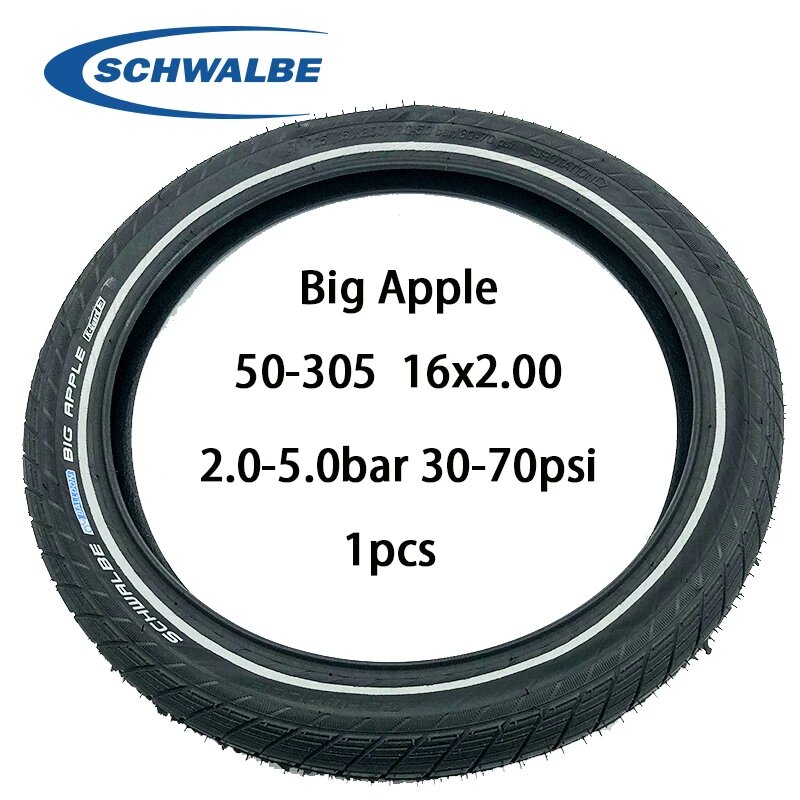 Велосипедная шина SCHWALBE Big Apple 16x2.0, черная
