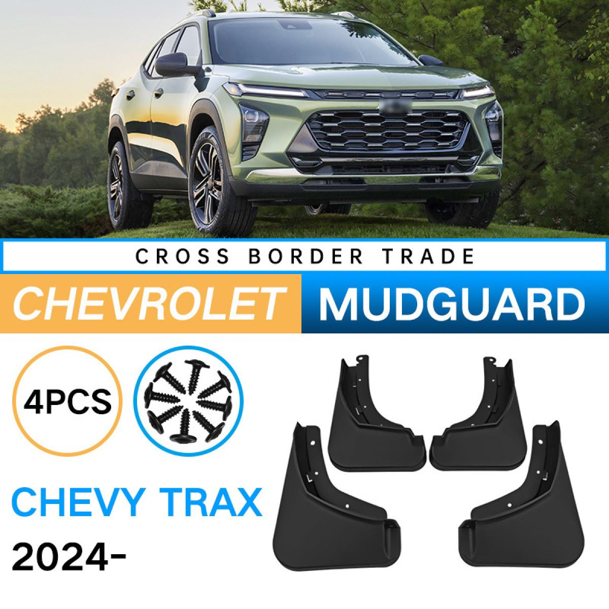 Брызговик подходит для 2024 года Chevrolet Trax, Автомобильные брызговики 4 шт.