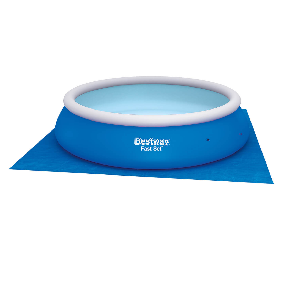 Подстилка под бассейн Bestway 58002 для каркасных и надувных бассейнов d до 366 см, 396х396 см, ПВХ, синий