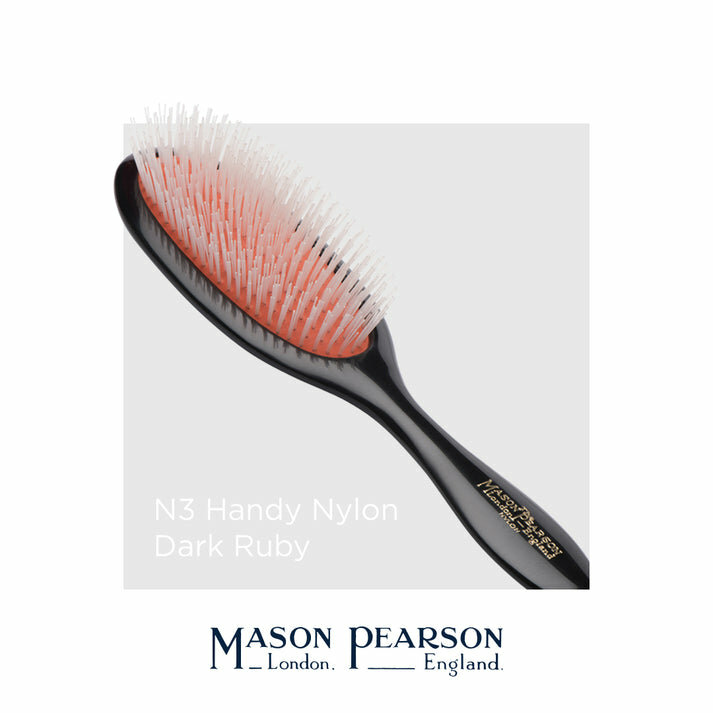 Средняя расческа Mason Pearson N3 HANDY - нейлон, цвет темно-рубиновый/черный