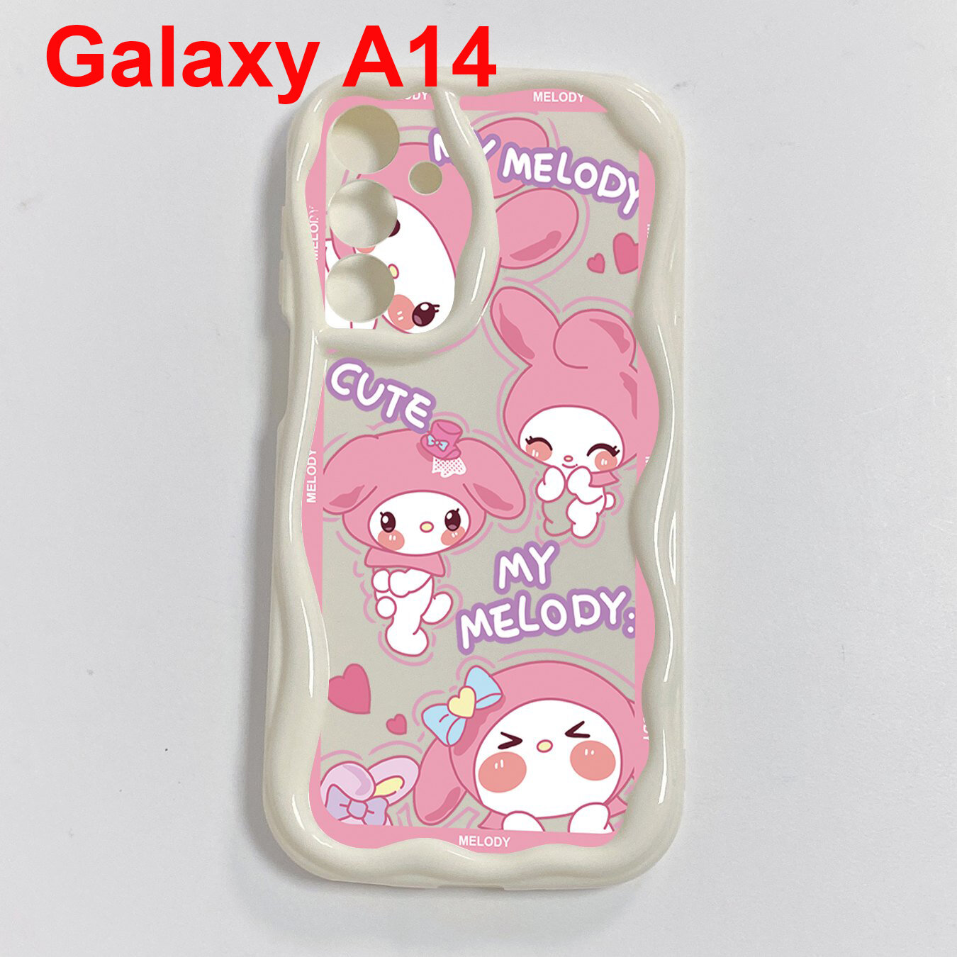 Чехол для Galaxy A14 неправильной формы с принтом Куроми и Мелоди. Мягкий чехол для телефона.