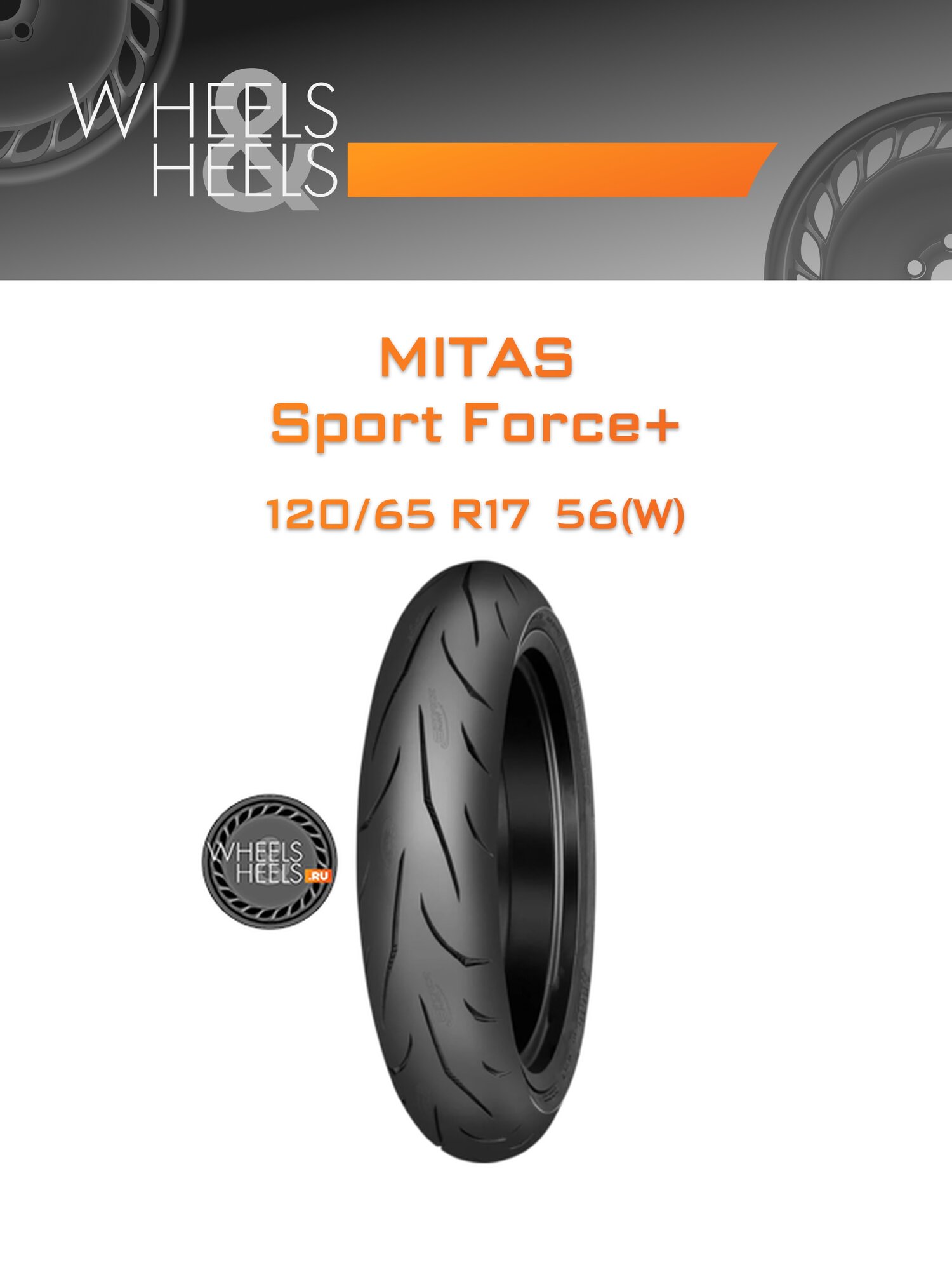 Шина автомобильная Mitas Sport Force+ 120/65 R17 56(W) SUMMER, летняя, универсальная