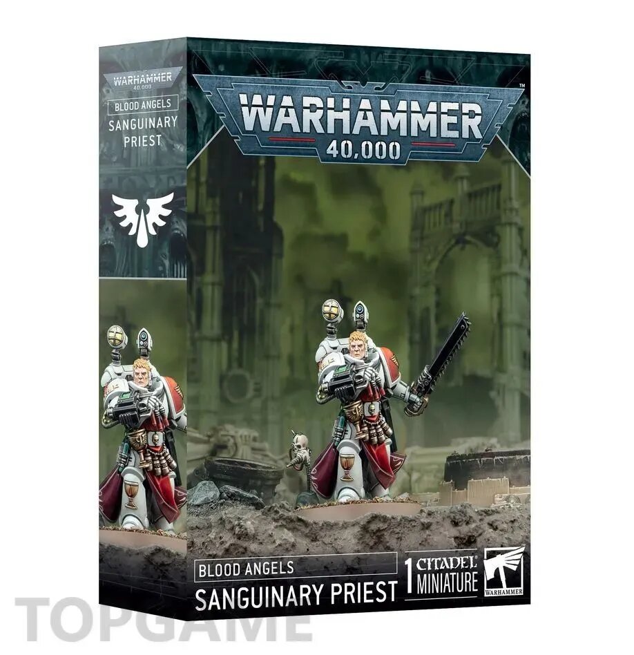 Миниатюра Warhammer 40000 Blood Angels Sanguinary Priest, 1 сборная миниатюра для настольной игры и коллекции