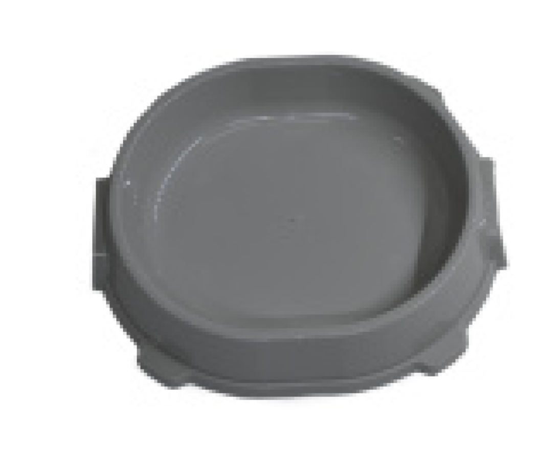 Миска для кошек и собак Favorite / Фаворит, одинарная, нескользящая, пластиковая, серая, объемом 220мл / посуда для животных