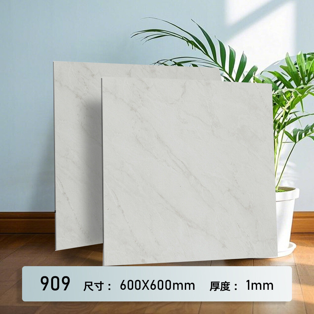 Самоклеящиеся плитки 60x60 см, набор 4 шт (1.44 м²), гибкие ПВХ наклейки на пол и стены